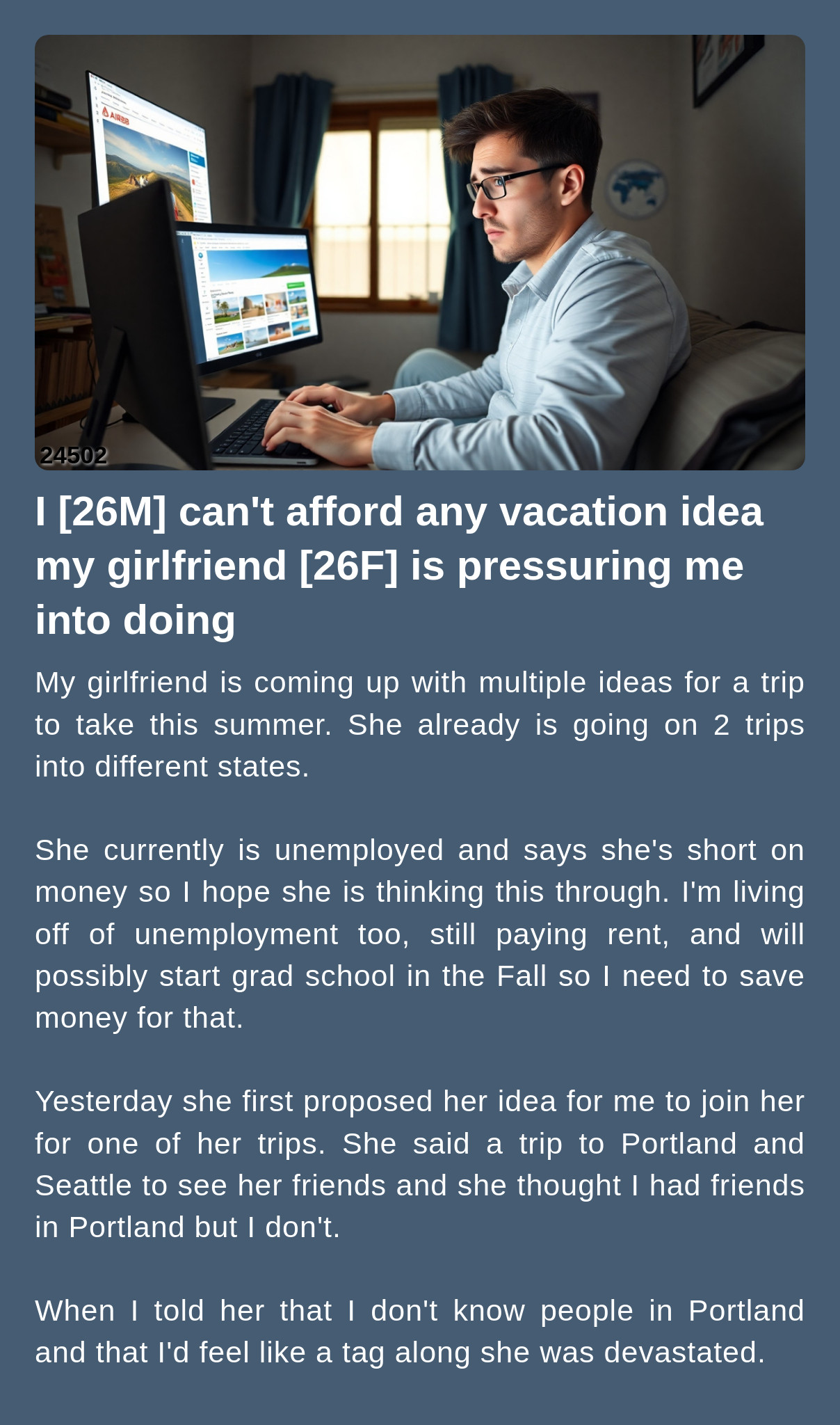 Girlfriend Pushes His Boyfriend To Go On A Trip Beyond Their Means ...