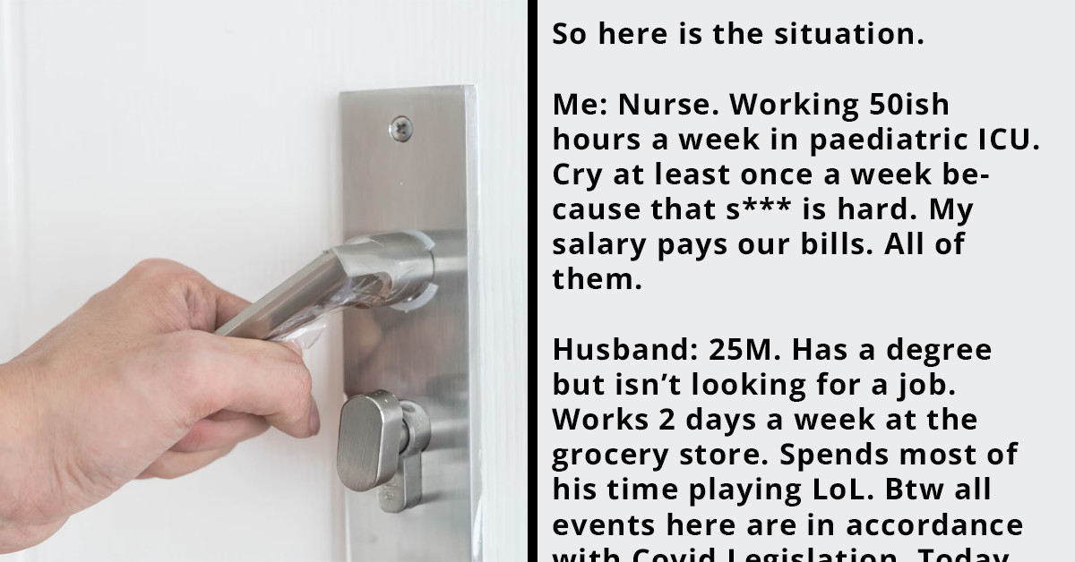 Wife Locks Husband Out Of Bedroom At Night Because He Is Being