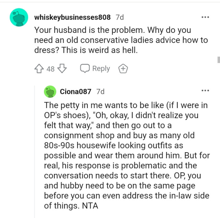 Redditor Serves Mother In Law A Hot Comeback For Shaming What She Wore Redditor Serves Mother In Law A Hot Comeback For Shaming What She Wore