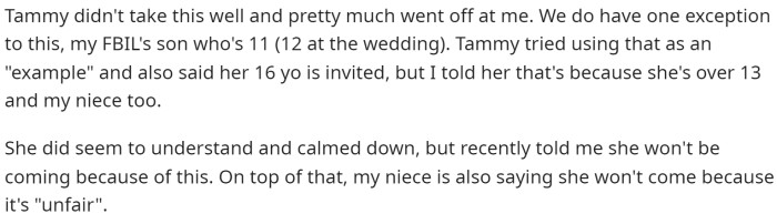 Woman Isn t Attending Her Sister s Wedding Because She s Only Inviting woman-isn-t-attending-her-sister-s-wedding-because-she-s-only-inviting